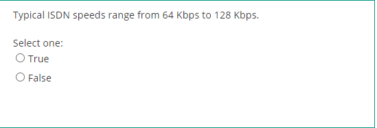 Solved Typical ISDN speeds range from 64 Kbps to 128 Kbps. | Chegg.com