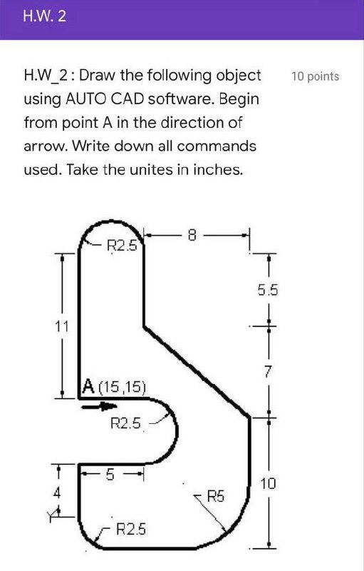 Solved H.W. 2 10 points H.W_2: Draw the following object | Chegg.com