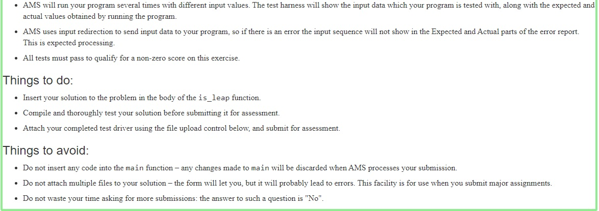 Solved Complete the implementation of the is_leap program. | Chegg.com