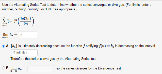 Solved Use the Alternating Series Test to determine whether | Chegg.com