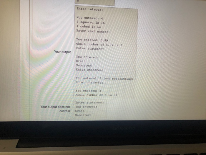 Solved 14.1 Prog 1: Input & Output (1) Input one ipteger and | Chegg.com