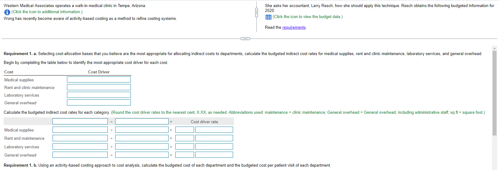 More info The clinic includes two different | Chegg.com