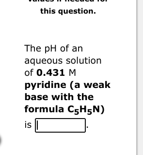 Solved this question. The pH of an aqueous solution of | Chegg.com