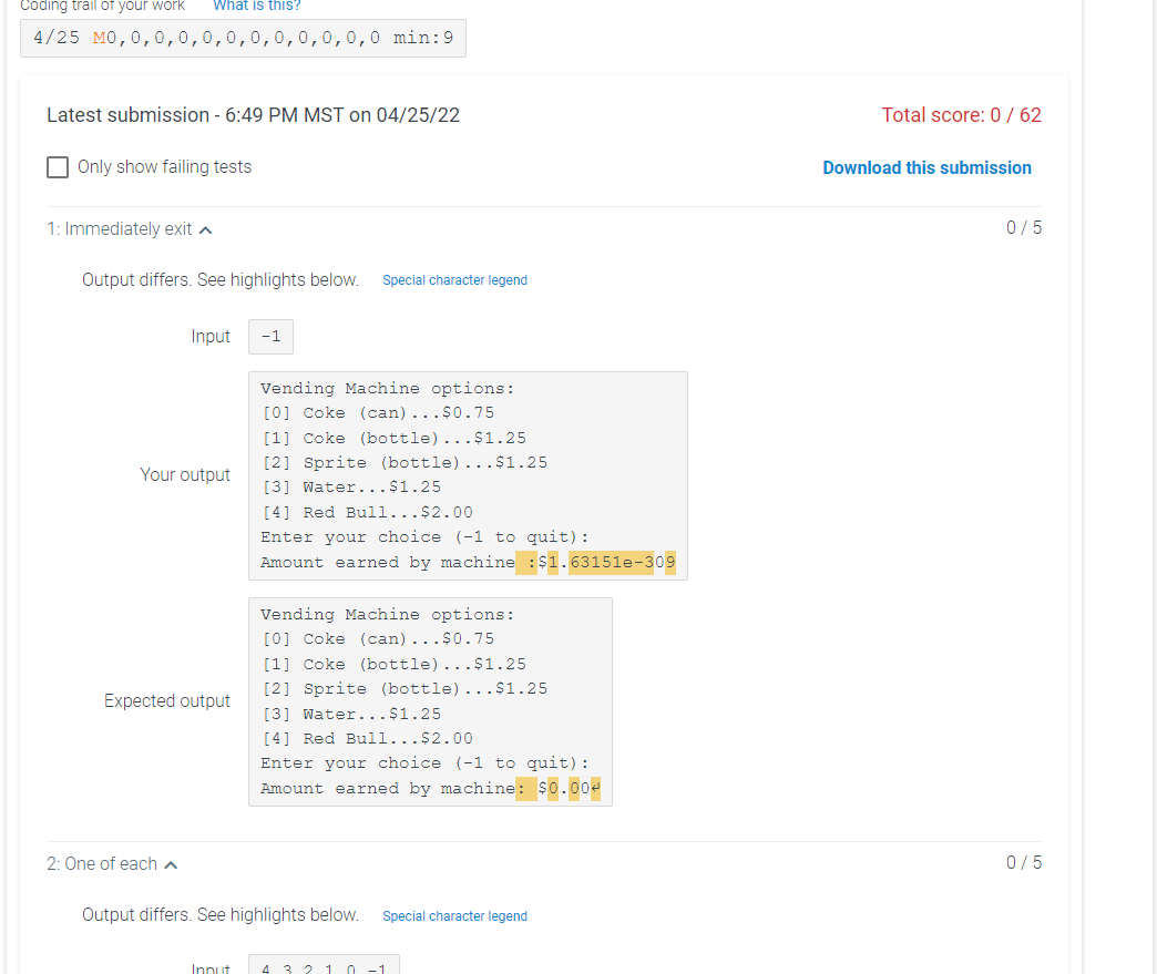 7.4 LAB: Vending Machine Write a program that stores | Chegg.com