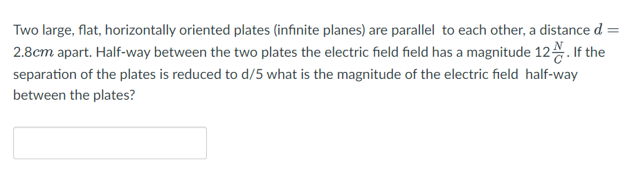 Solved Two large, flat, horizontally oriented plates | Chegg.com