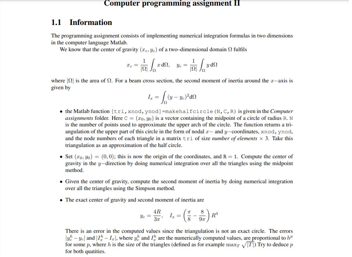 Solved The MATLAB function: function | Chegg.com