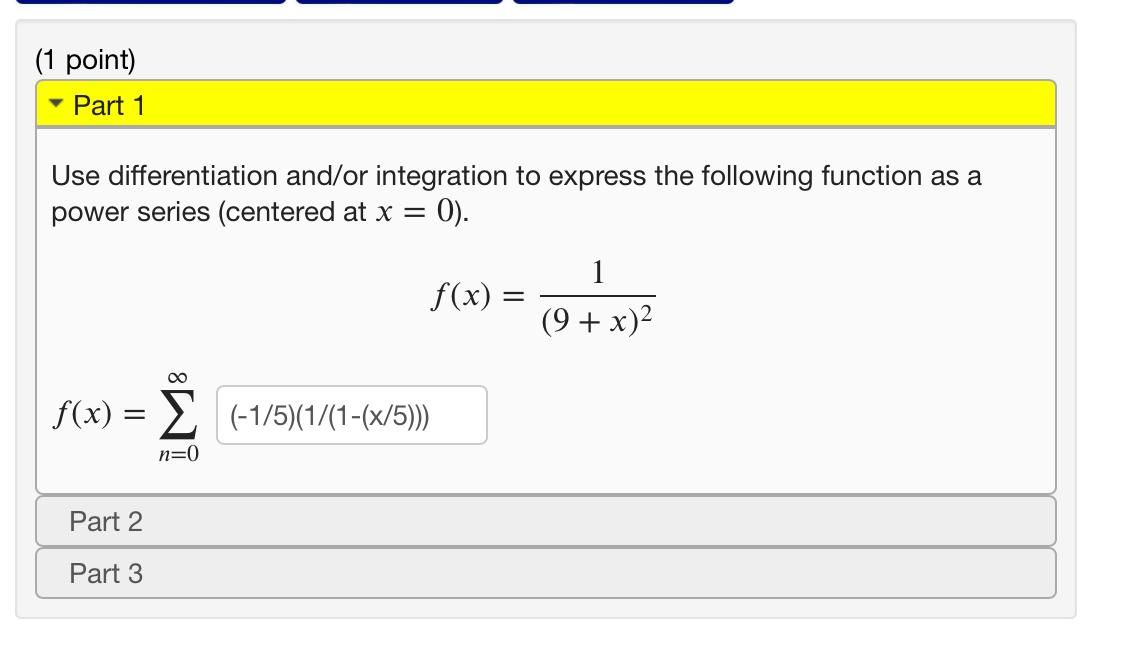 Solved Use differentiation and/or integration to express the | Chegg.com