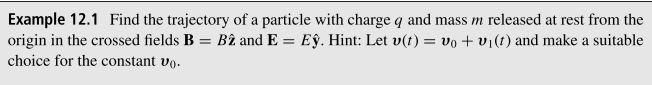 Solved Example 12.1 Find the trajectory of a particle with | Chegg.com
