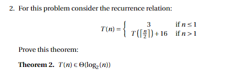 Solved or this problem consider the recurrence relation:T | Chegg.com