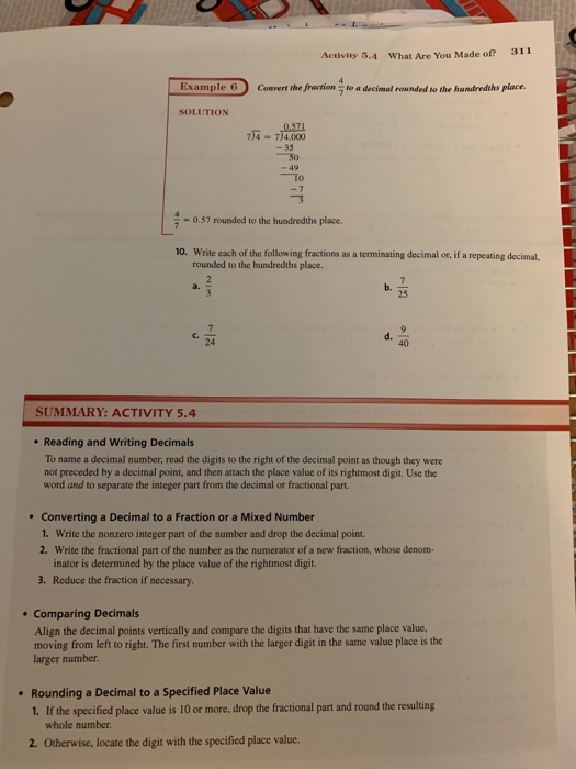 Solved 306 Chapter & Problem Solving with Mixed Numbers and | Chegg.com