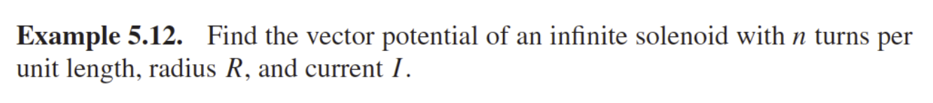 Solved Example 5.12. Find the vector potential of an | Chegg.com