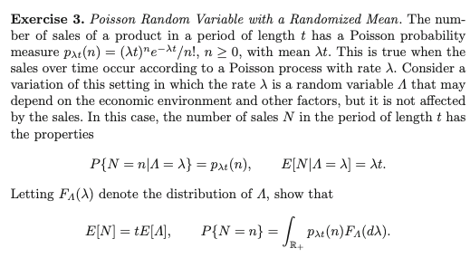 Solved Exercise 3. ﻿Poisson Random Variable with a | Chegg.com