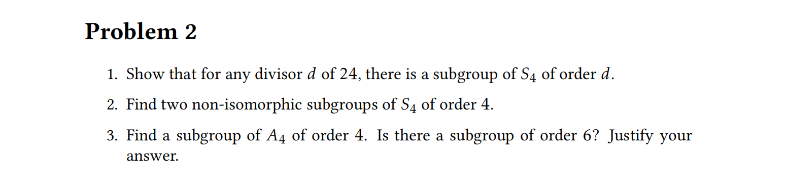 Solved 1. Show that for any divisor d of 24 , there is a | Chegg.com