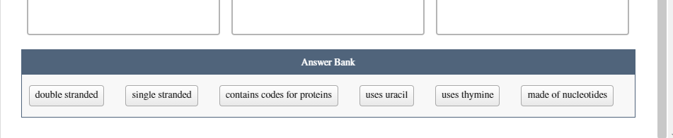Solved Classify the traits of eukaryotic nucleic acids as | Chegg.com
