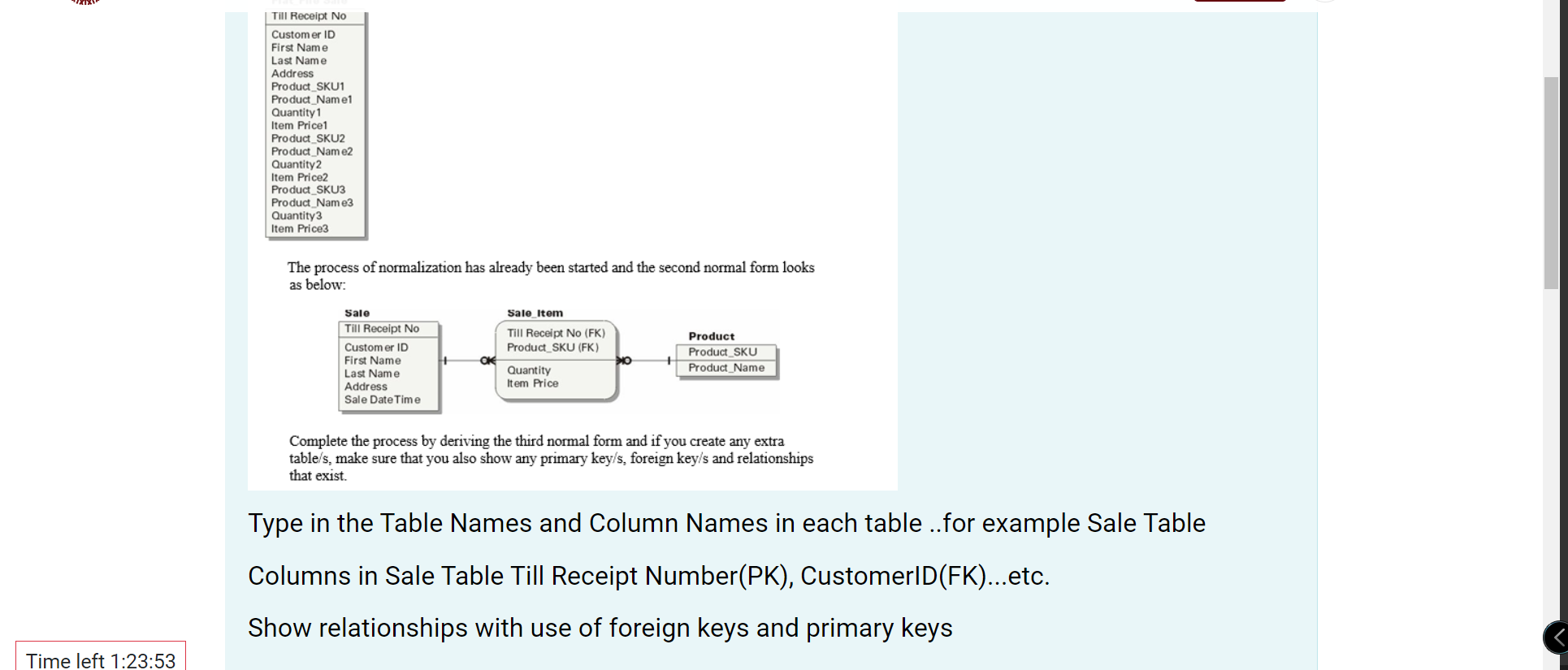 Solved The process of normalization has already been started | Chegg.com