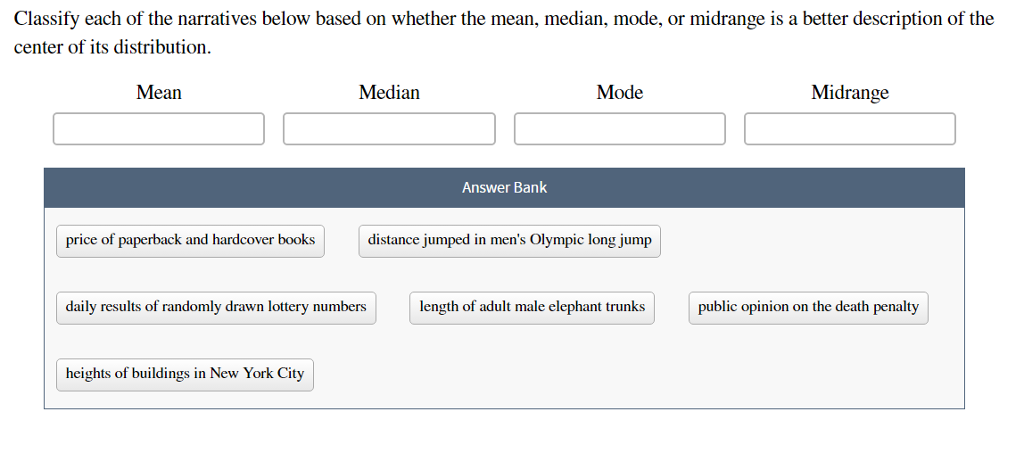Solved Classify each of the narratives below based on | Chegg.com