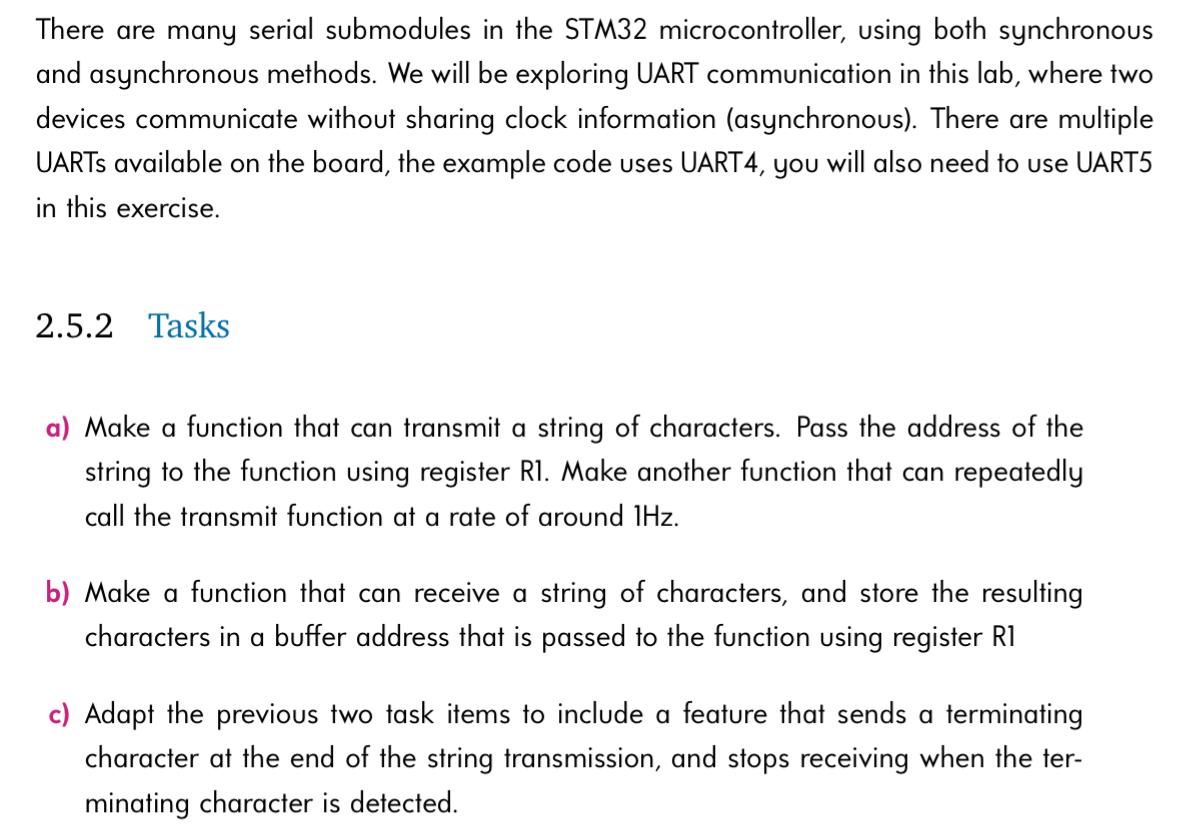 Solved There are many serial submodules in the STM32 | Chegg.com