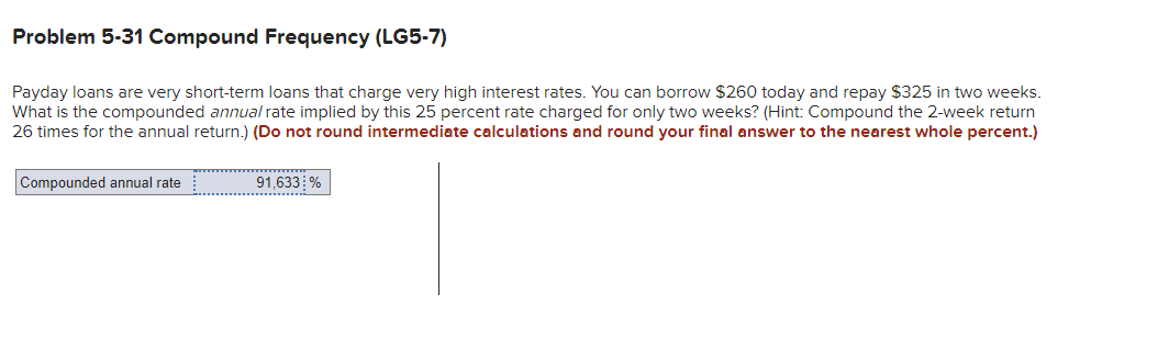 Solved Sayday loans are very short-term loans that charge | Chegg.com
