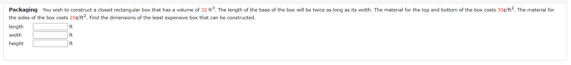 Solved Packaging you wish to construct a closed rectangular | Chegg.com
