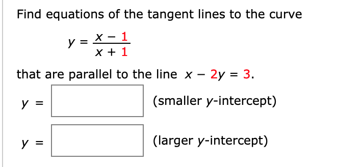 Solved Find equations of the tangent lines to the curve x+ 1 | Chegg.com