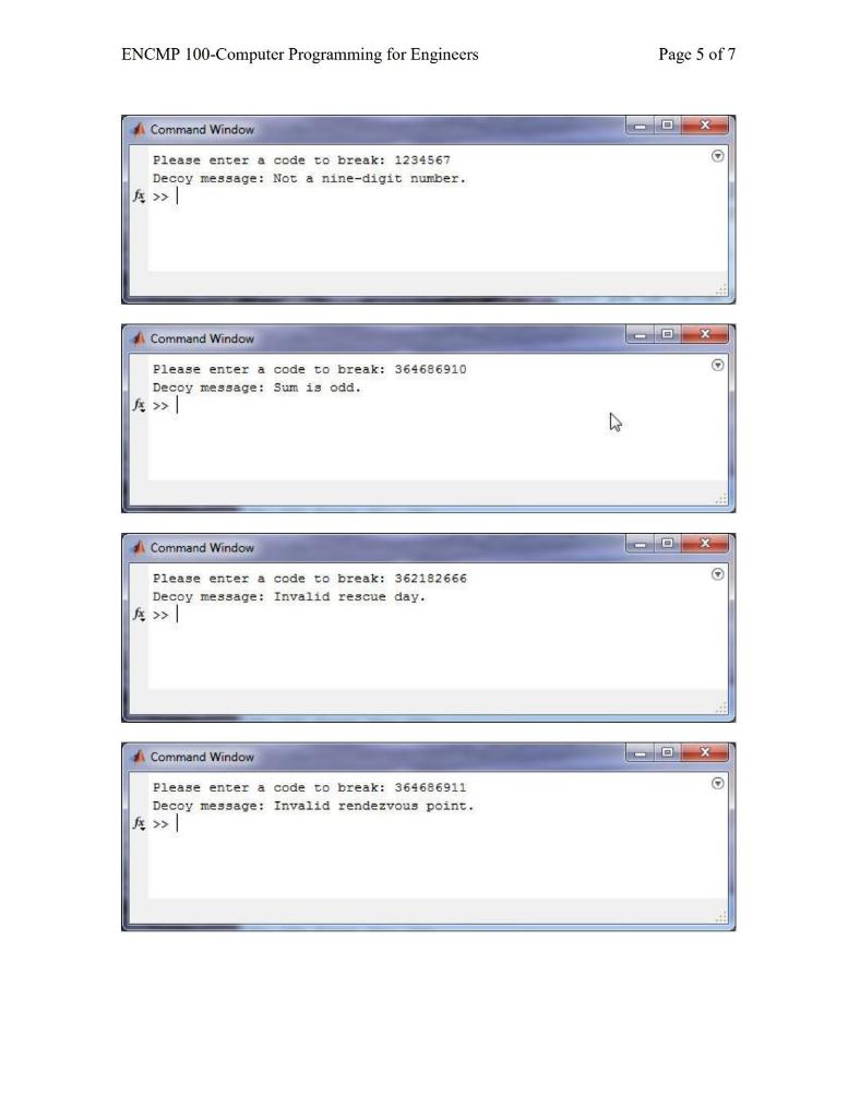 Solved Encmp 100 Computer Programming For Engineers Page 1 