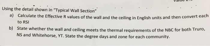 Solved Using the detail shown in "Typical Wall Section" | Chegg.com