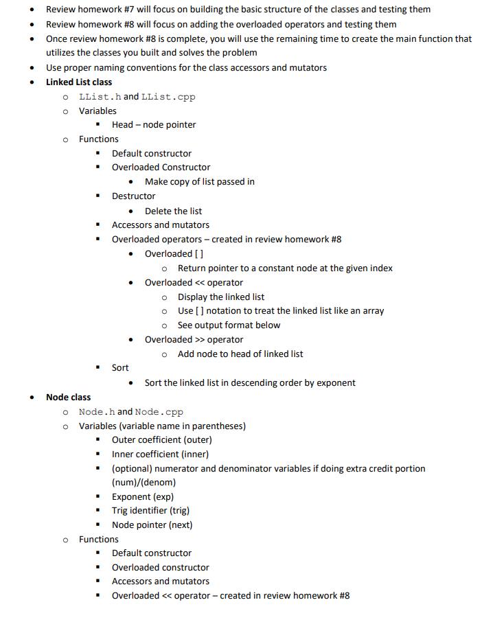 Attach your class header files, class source files | Chegg.com