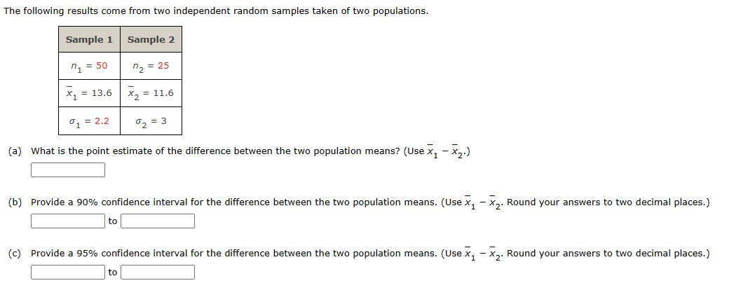 Solved A) What is the point estimate of the difference | Chegg.com