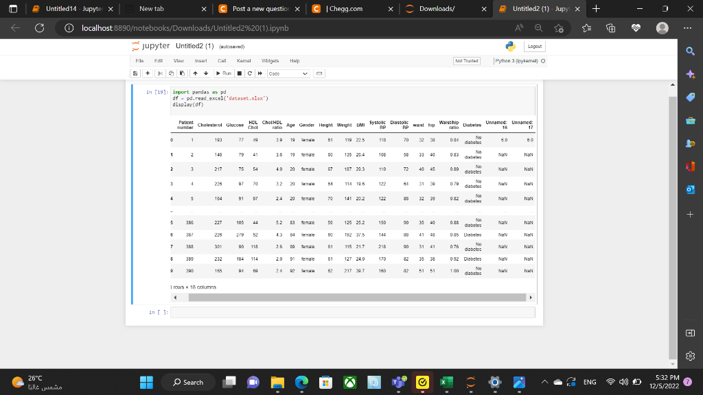 Solved solve by using python panda file the question is | Chegg.com