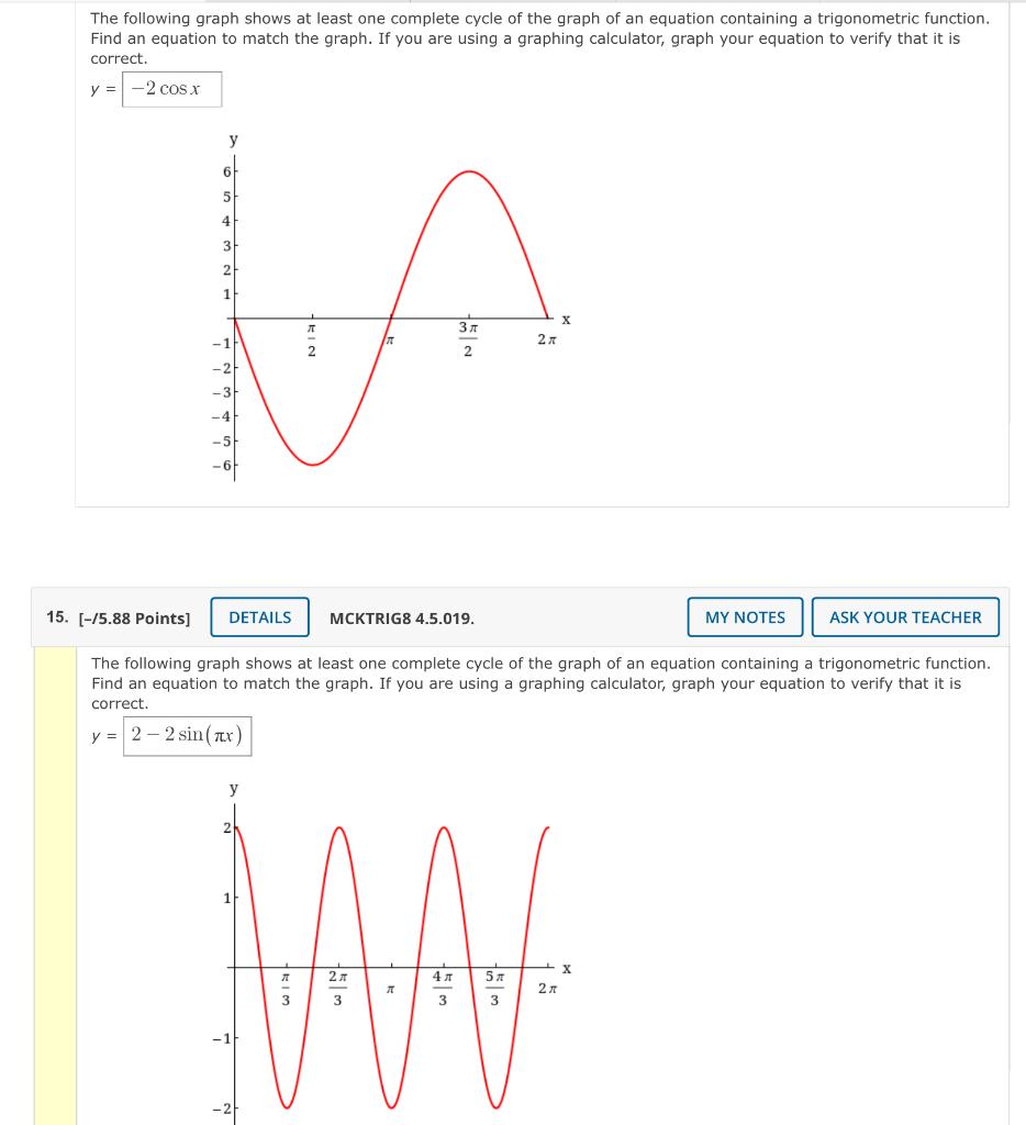 Solved The following graph shows at least one complete cycle | Chegg.com