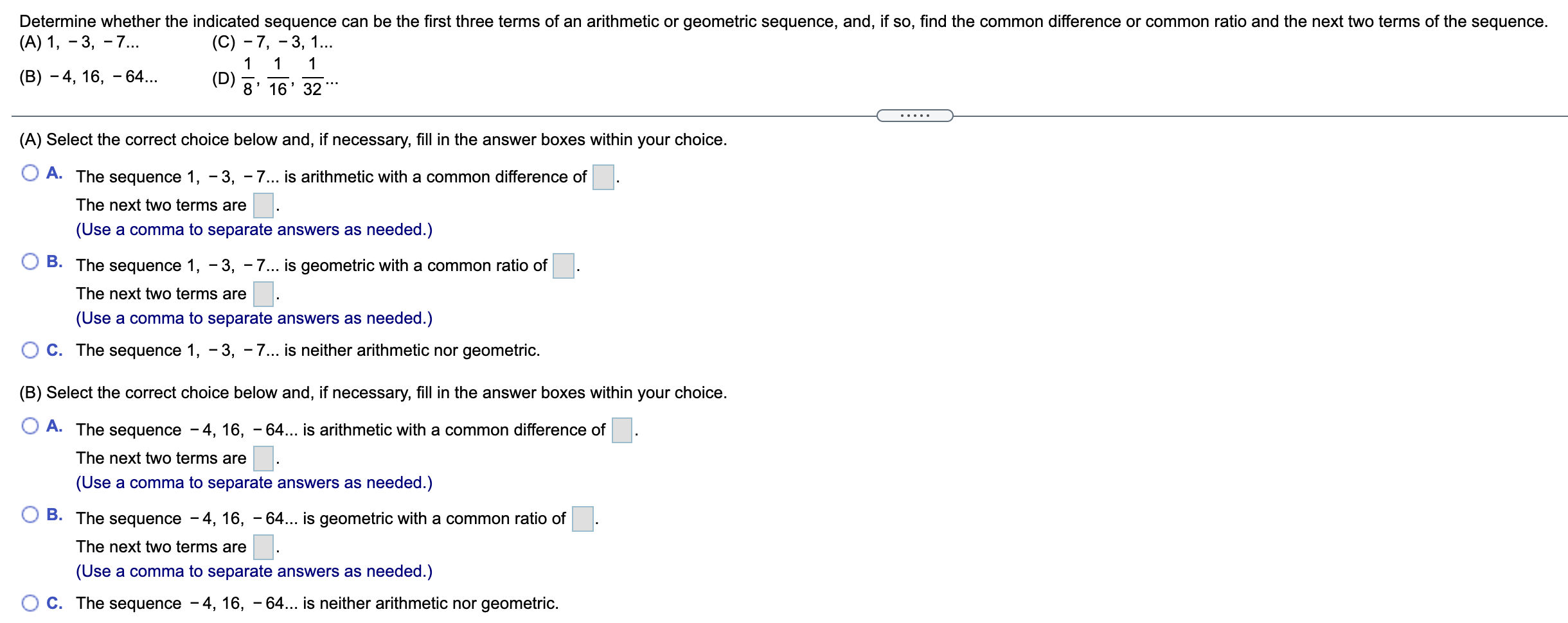 Solved Determine Whether The Indicated Sequence Can Be The