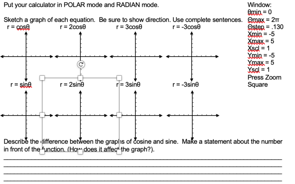 Solved Put your calculator in POLAR mode and RADIAN mode. | Chegg.com