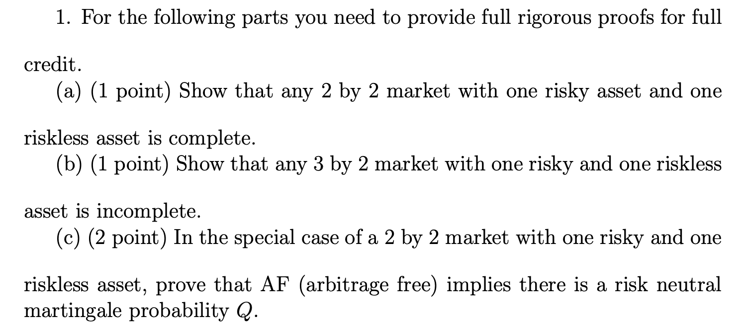 1. For the following parts you need to provide full | Chegg.com