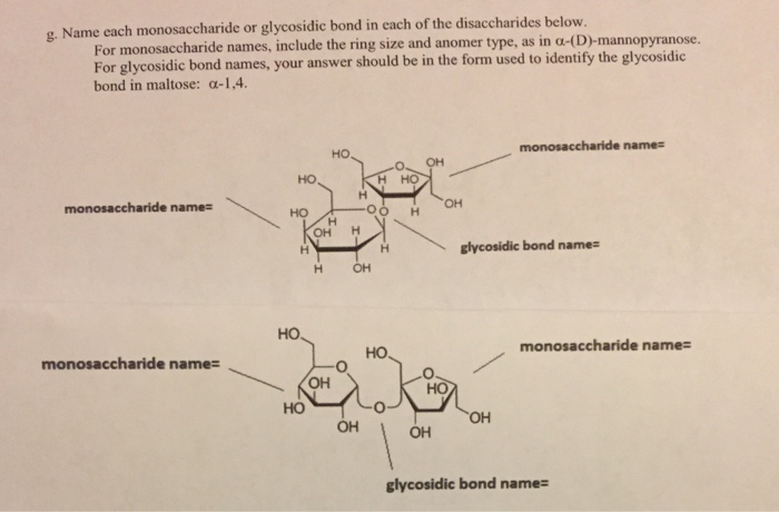 Solved Need help with naming these different monosaccharides | Chegg.com