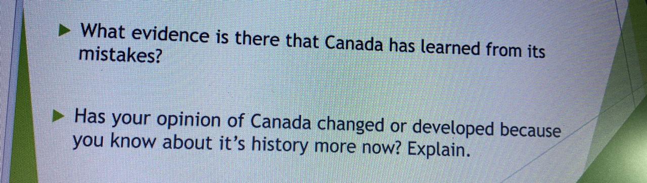 Solved What evidence is there that Canada has learned from | Chegg.com