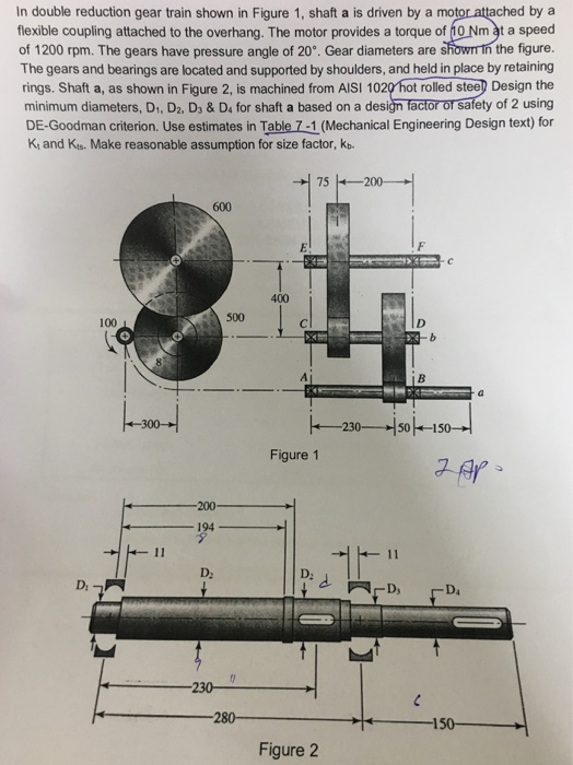 Solved In double reduction gear train shown in Figure 1, | Chegg.com