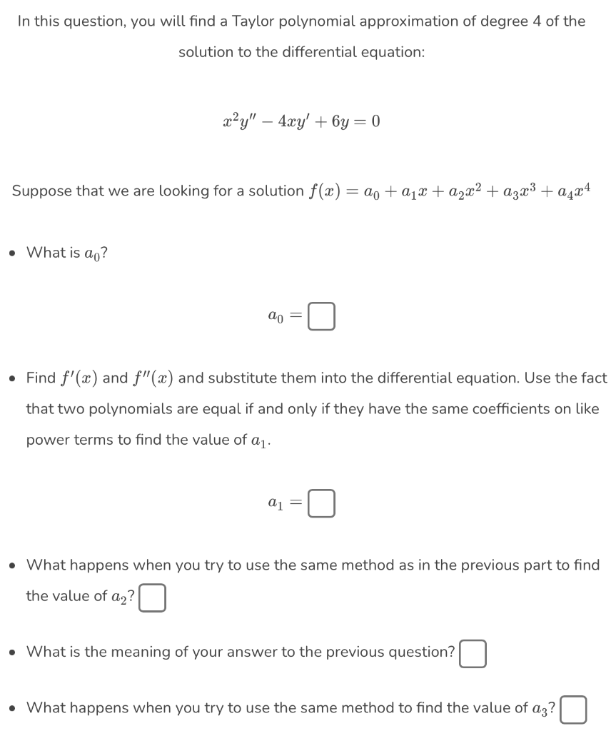 Solved In this question, you will find a Taylor polynomial | Chegg.com