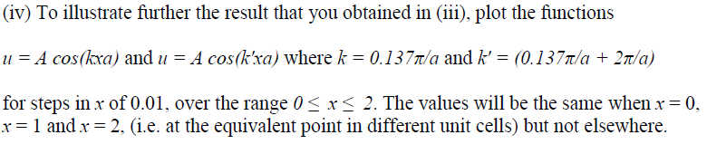 Solved Exercise 1: Dynamics of a Linear Chain of Atoms | Chegg.com