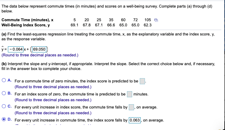 Solved The data below represent commute times (in minutes) | Chegg.com