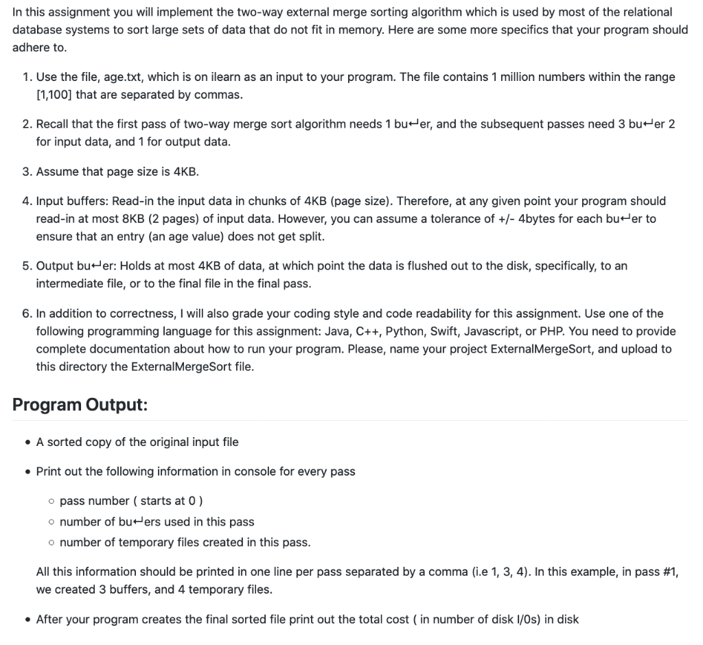 In this assignment you will implement the two-way | Chegg.com