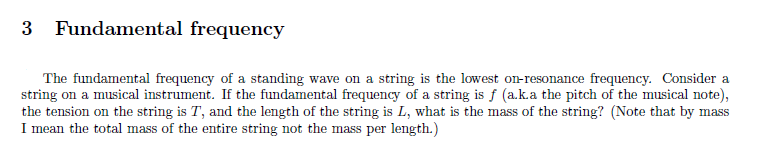 Solved 3 Fundamental frequency The fundamental frequency of | Chegg.com