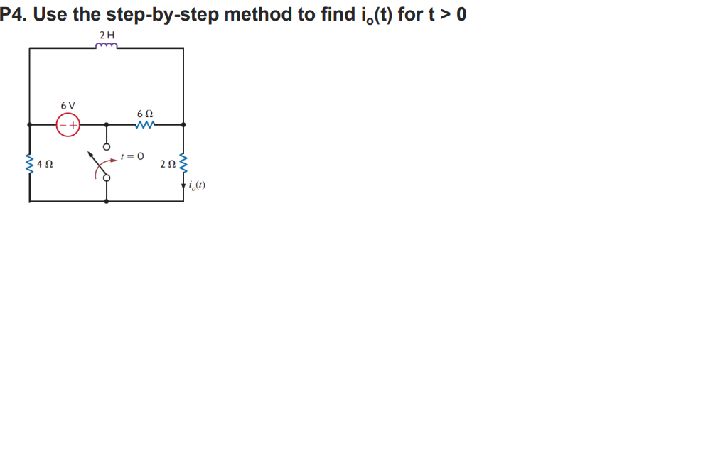 P3. Use the step-by-step method to find V0(t) for | Chegg.com