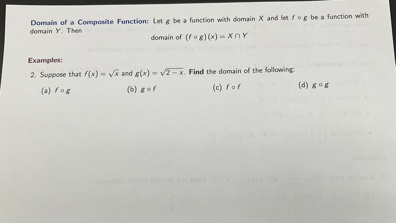 Solved Domain of a Composite Function: Let g be a function | Chegg.com