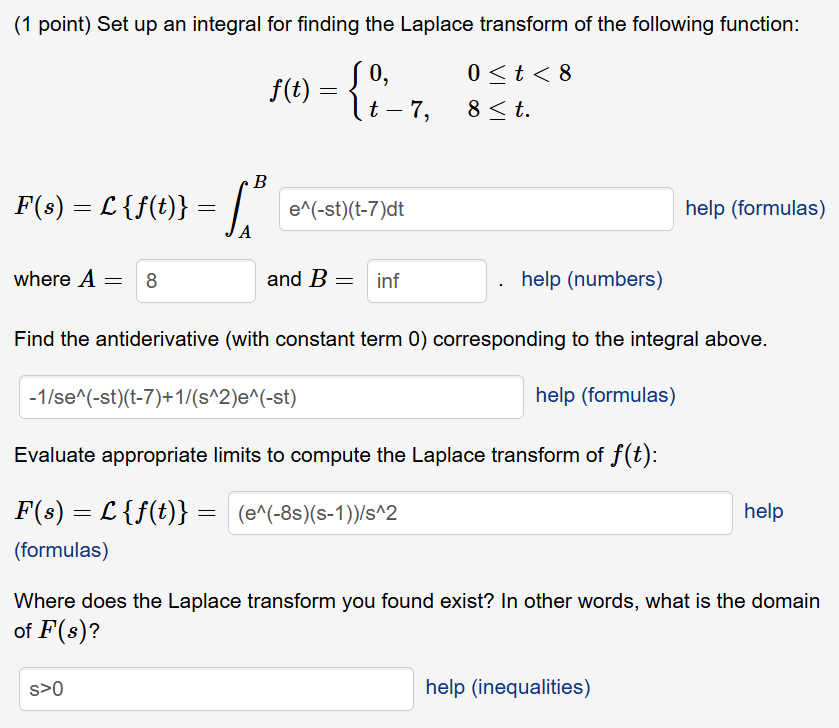 Solved (1 ﻿point) ﻿Set up an ﻿integral for finding the | Chegg.com
