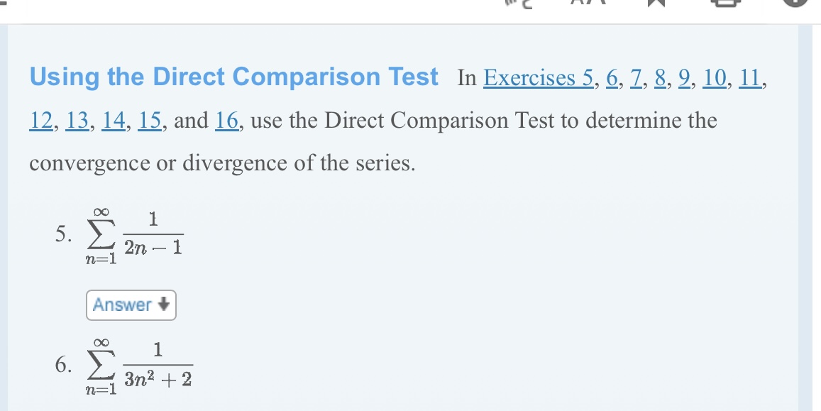 Solved Using the Direct Comparison Test In Exercises | Chegg.com