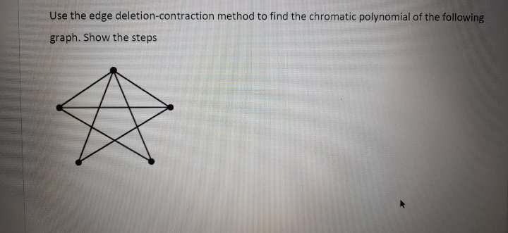 Solved Use the edge deletion contraction method to find the | Chegg.com