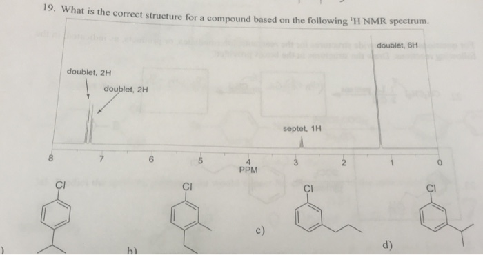 Solved 19. What is the correct structure for a compound | Chegg.com