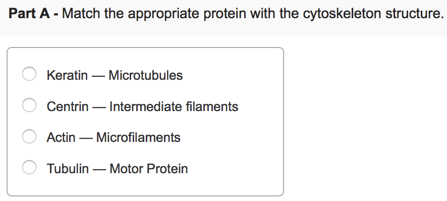 Solved Part A- Match the appropriate protein with the | Chegg.com