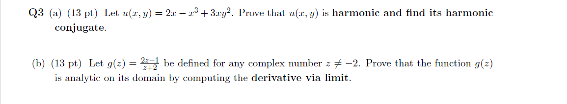 Solved a) Let u(x,y) = 2x-x3+3xy2. Prove that u(x,y) is | Chegg.com
