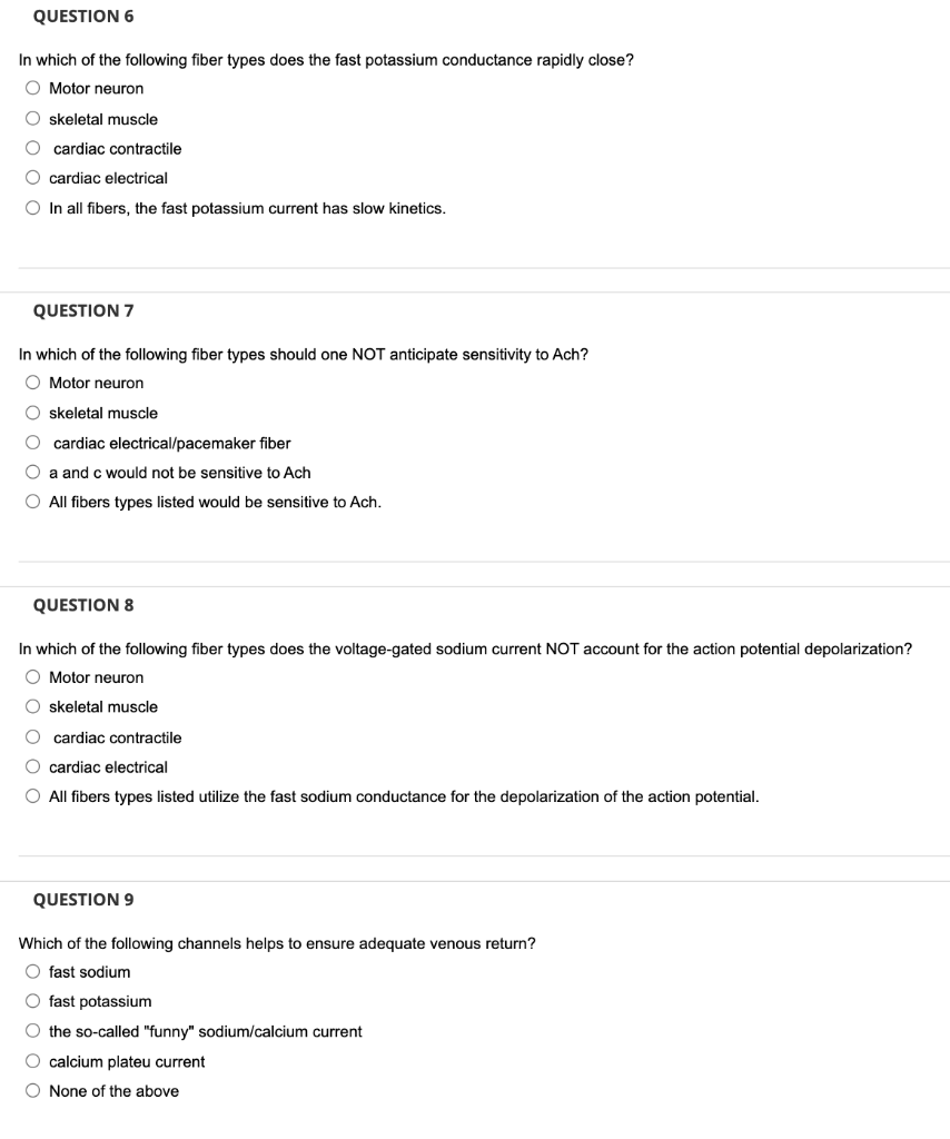 Solved QUESTION 6 In which of the following fiber types does | Chegg.com